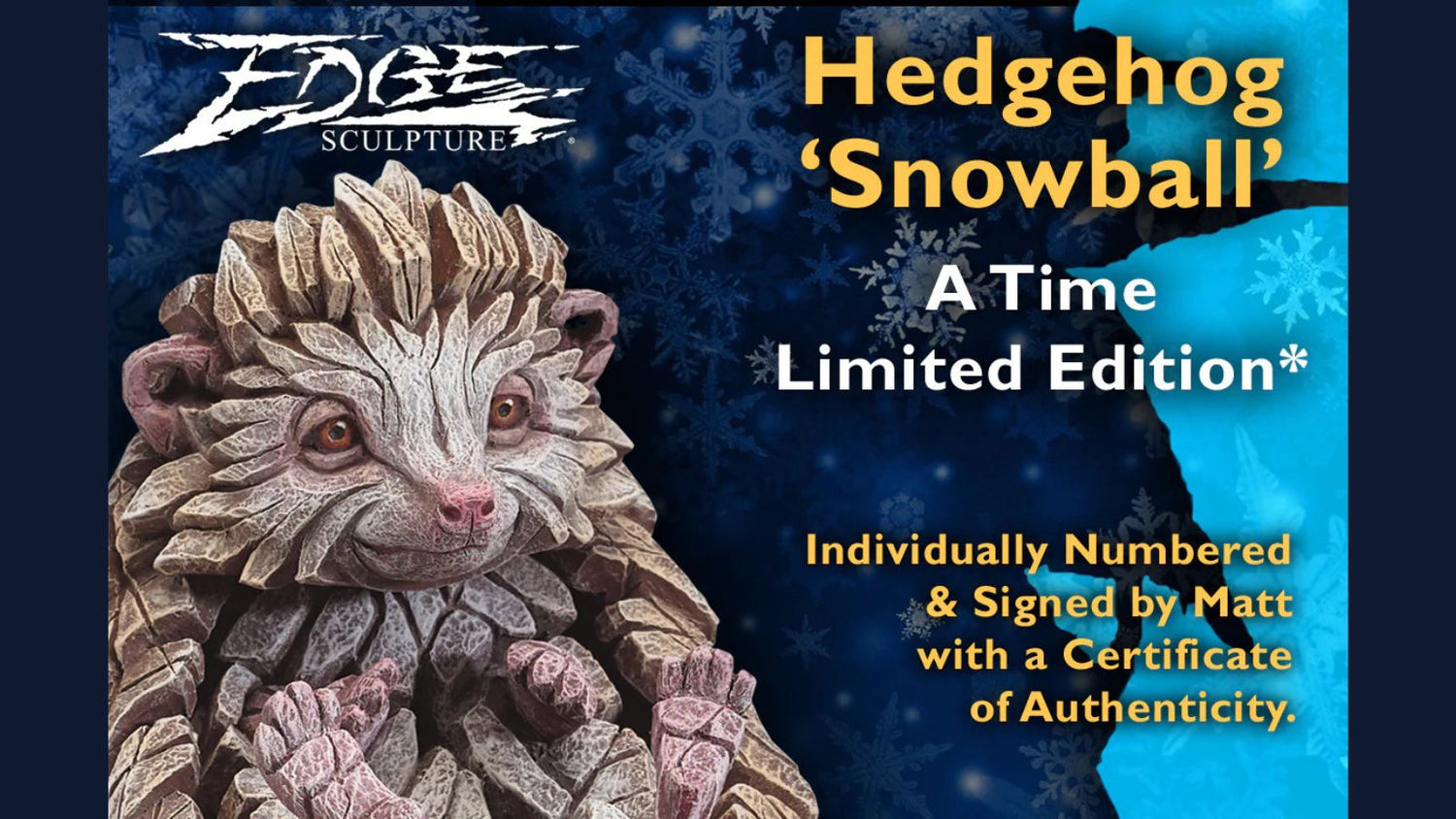 EDGE SCULPTURE Hedgehog Snowball – Artworx Gallery