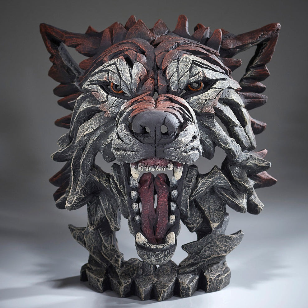 Edge Sculpture Wolf Bust Timber by Matt Buckley – Artworx Gallery