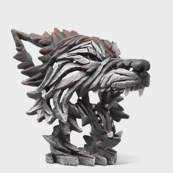 Edge Sculpture Wolf Bust Timber by Matt Buckley – Artworx Gallery