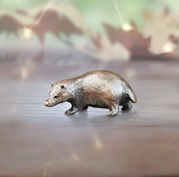 Badger Solid Bronze Miniature Sculpture from Butler and Peach – Artworx ...