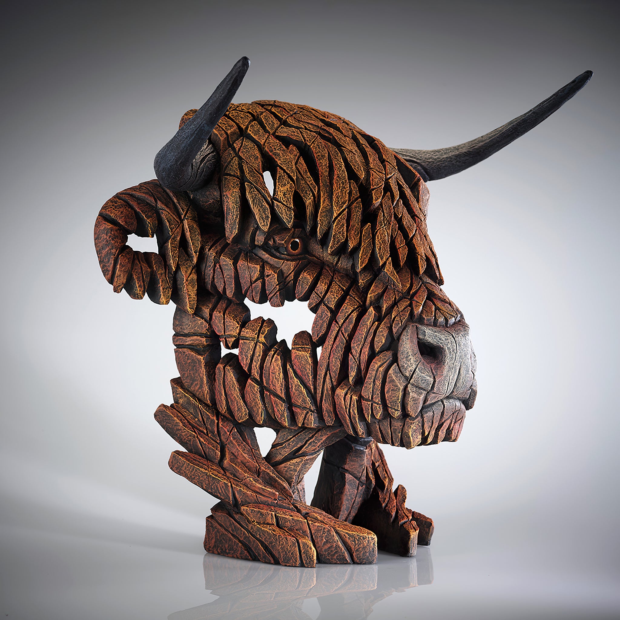 Highland Cow Bust from Edge Sculpture by Matt Buckley – Artworx Gallery