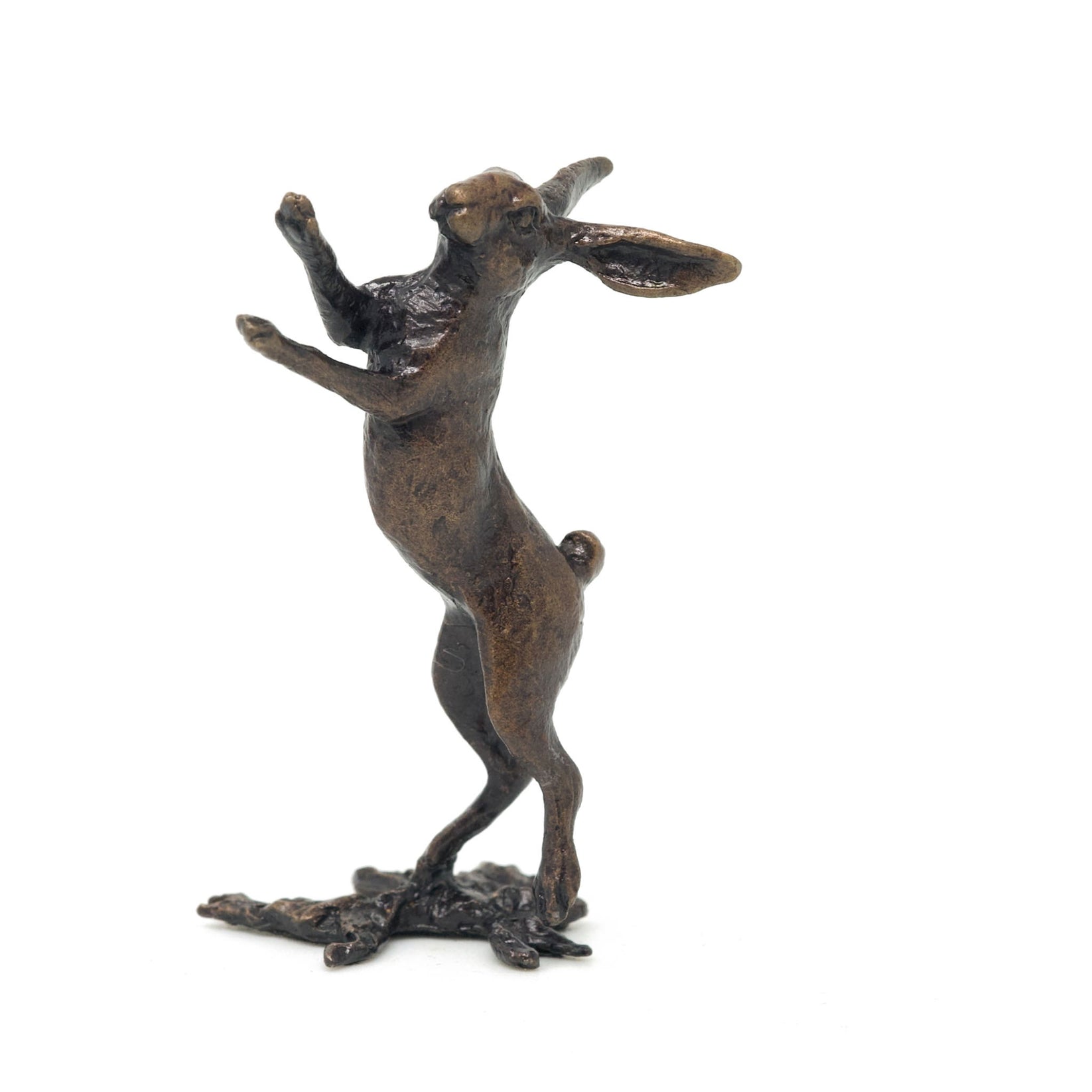 Hare Boxing Solid Bronze Miniature Sculpture from Butler and Peach ...