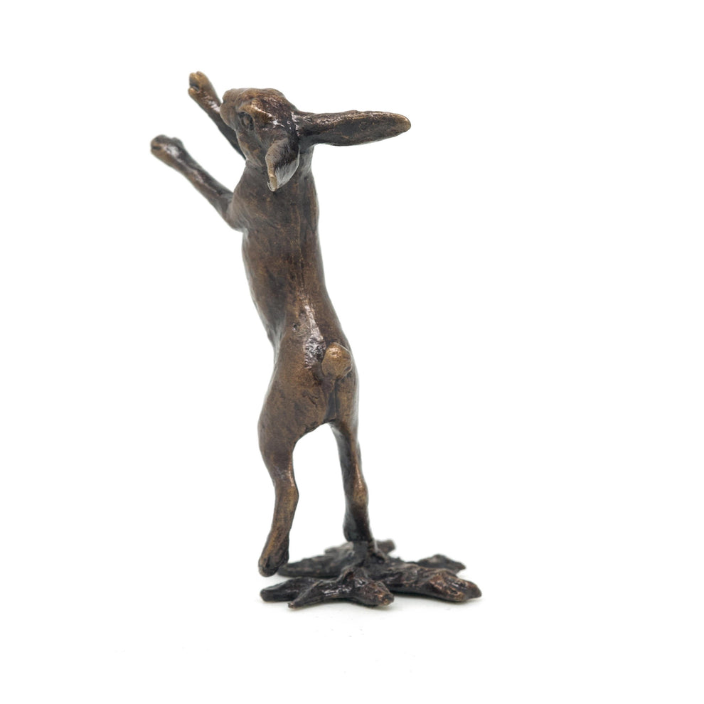 Hare Boxing Solid Bronze Miniature Sculpture from Butler and Peach ...