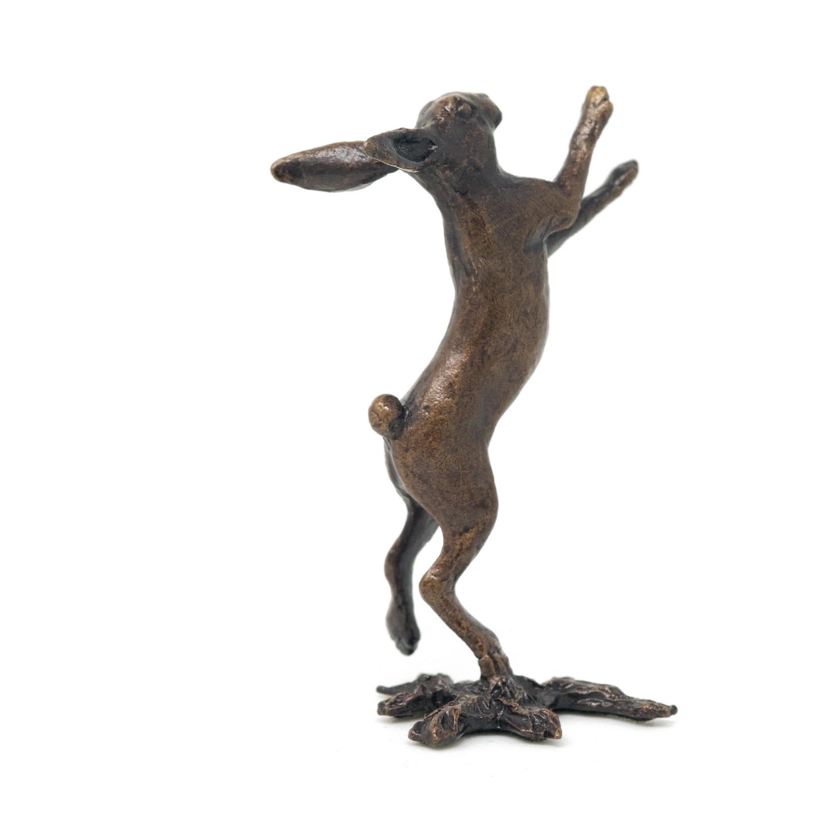 Hare Boxing Solid Bronze Miniature Sculpture from Butler and Peach ...