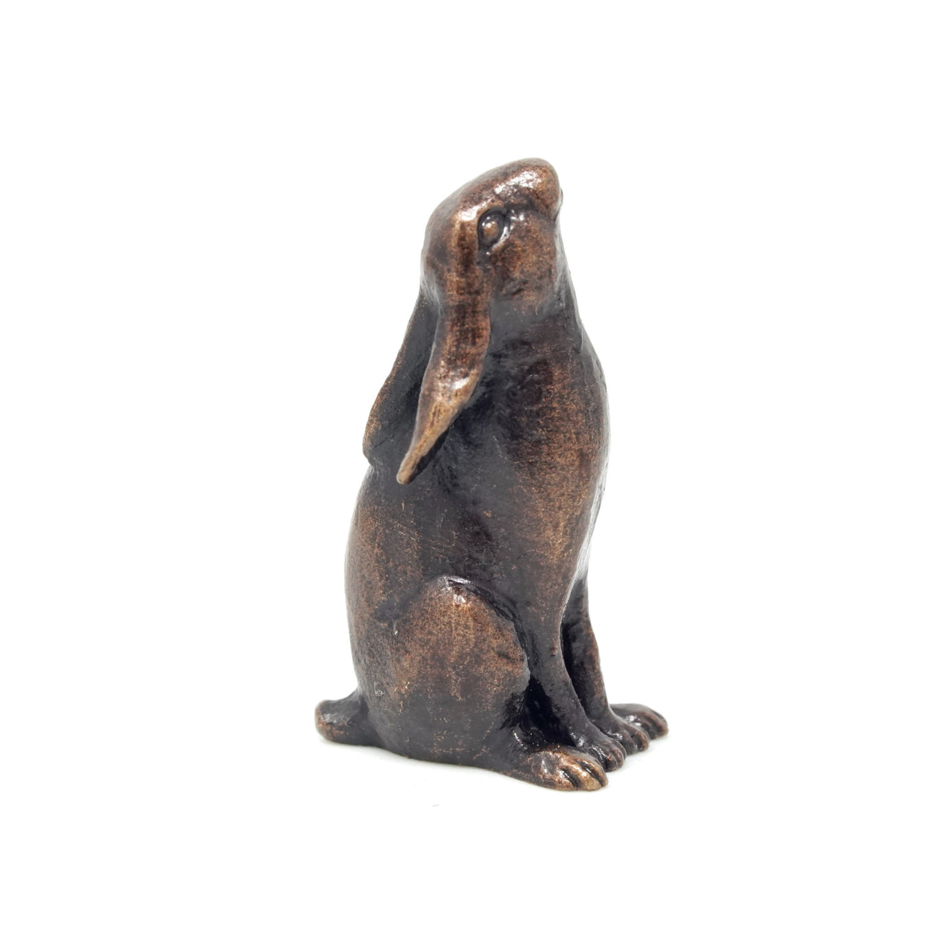 Hare Moon Gazing Bronze Miniature Sculpture from Butler and Peach ...