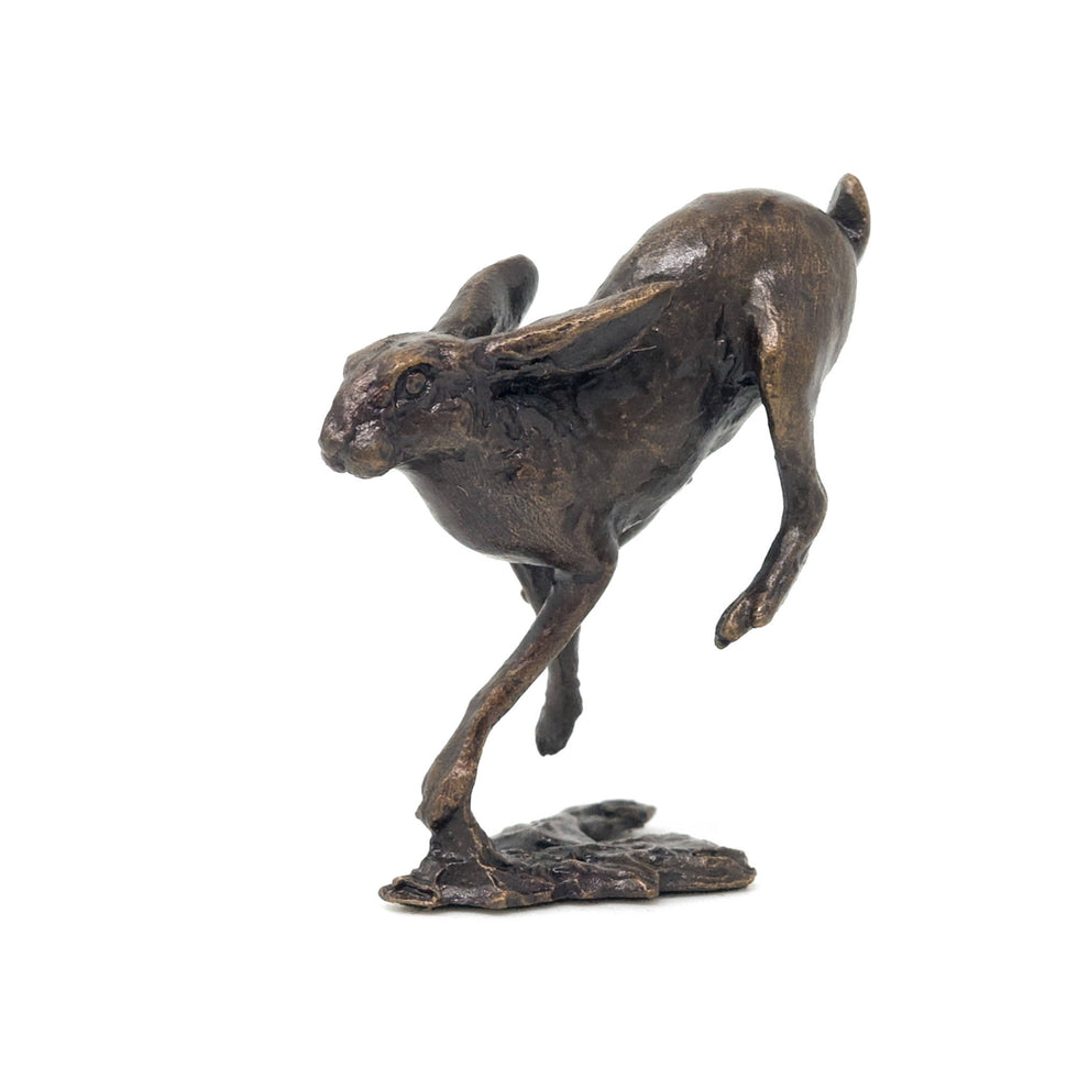 Hare Running Solid Bronze Miniature Sculpture from Butler and Peach ...