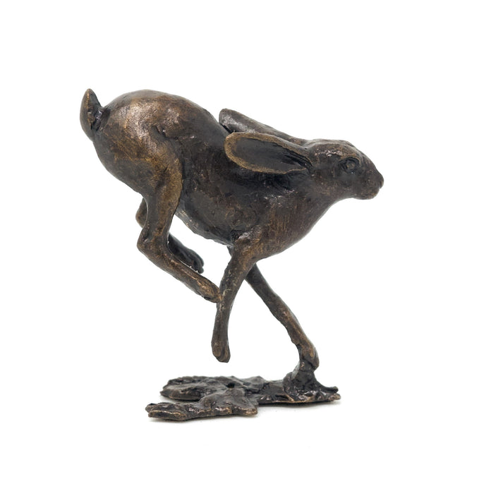 Hare Running Solid Bronze Miniature Sculpture from Butler and Peach ...