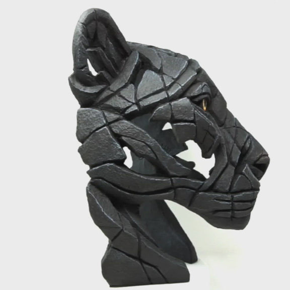 Panther Bust Black from Edge Sculpture by Matt Buckley – Artworx Gallery
